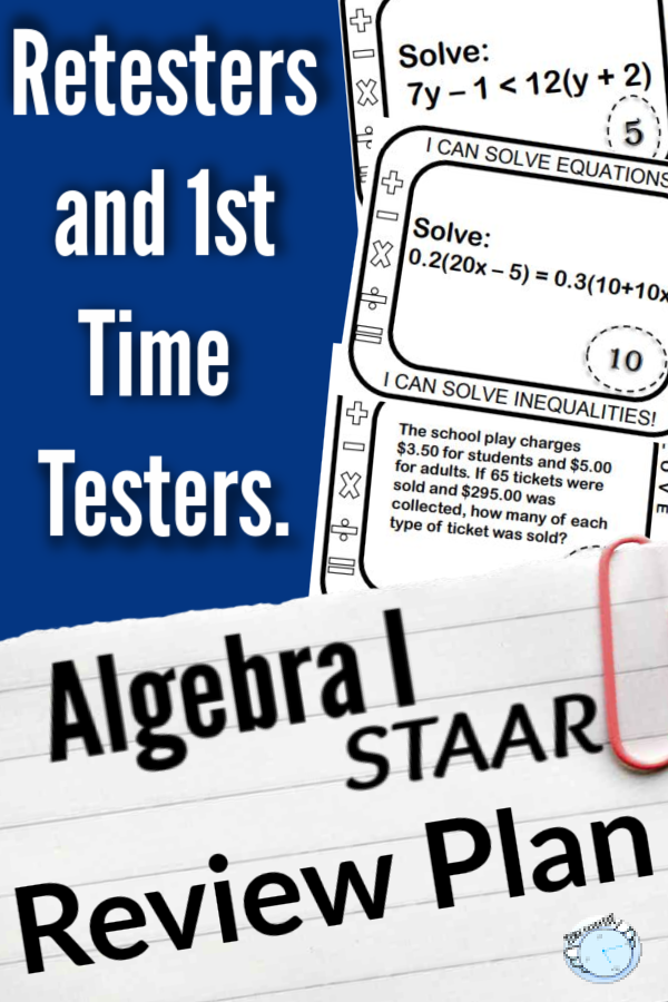 Algebra STAAR Review Plan For Algebra and Geometry Teachers – Time ...